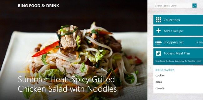 Windows 8.1 app: Bing Food&Drink e Health&Fitness - Webnews