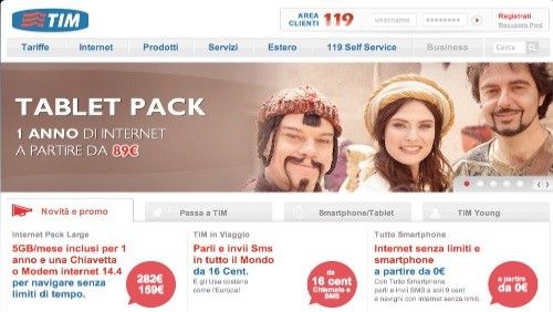 TIM Tablet Pack: 1 anno di internet a 89 euro | Webnews