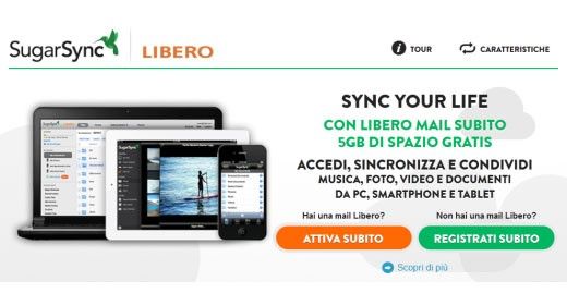 Libero offre 5 GB di spazio gratis con SugarSync - Webnews