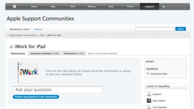 Nuovo "Apple Support Communities": Apple ridisegna le pagine di ...