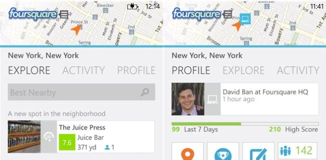 Foursquare aggiorna l'app per Windows Phone 8 - Webnews
